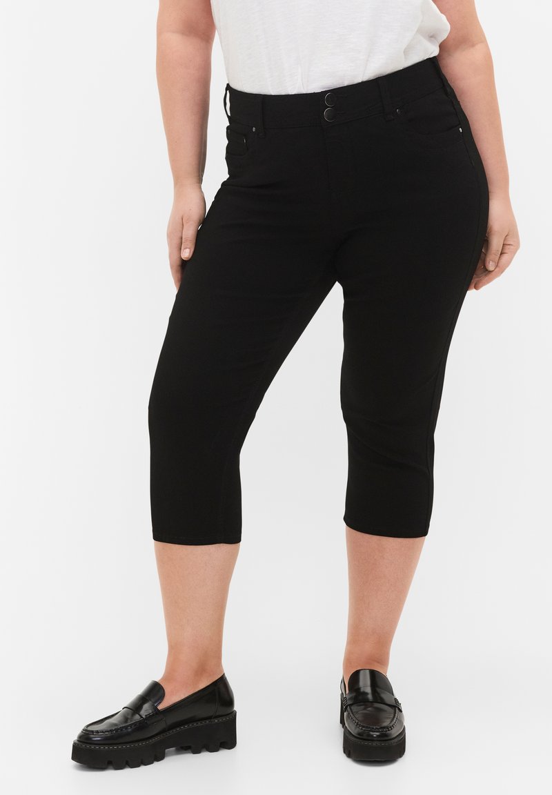 Zizzi CAPRI - Broek - black/zwart - Zalando.nl