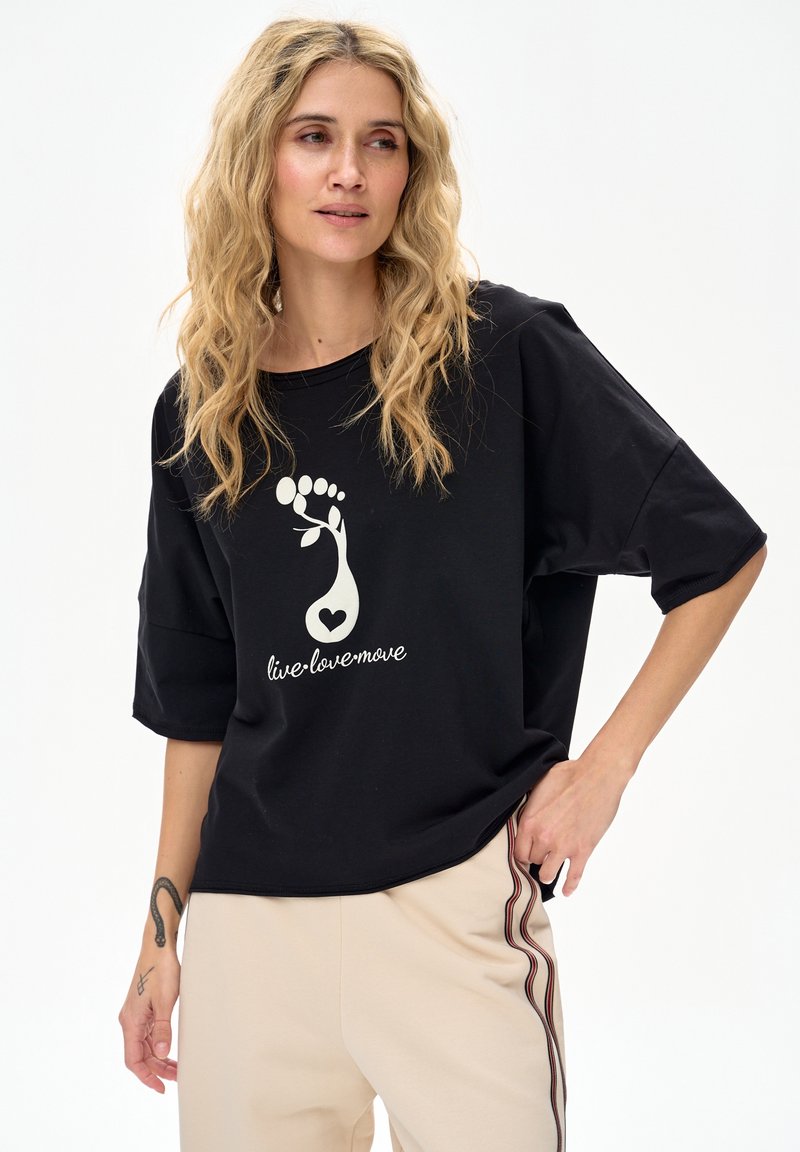 blue shadow LIM - Print T-shirt - black - Zalando