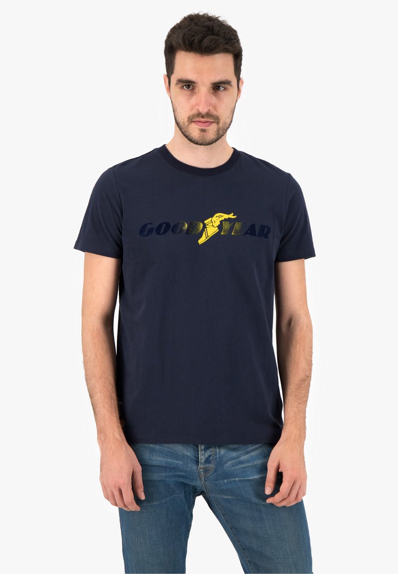 Goodyear T-Shirt print - navy/dunkelblau - Zalando.de