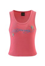 Ed Hardy PARTY RHINESTONE CROPPED - Toppi - pink/pinkki - Zalando.fi