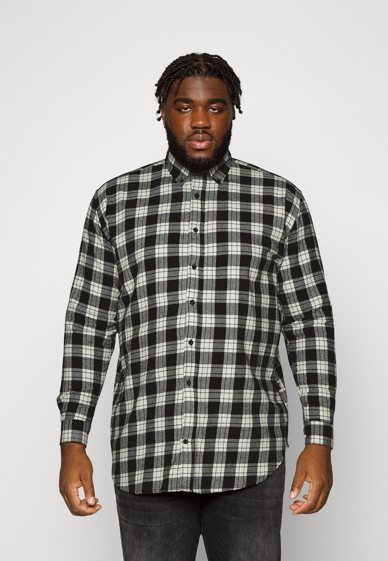 Denim Project CHECK SHIRT - Skjorta - white/black/svart - Zalando.se