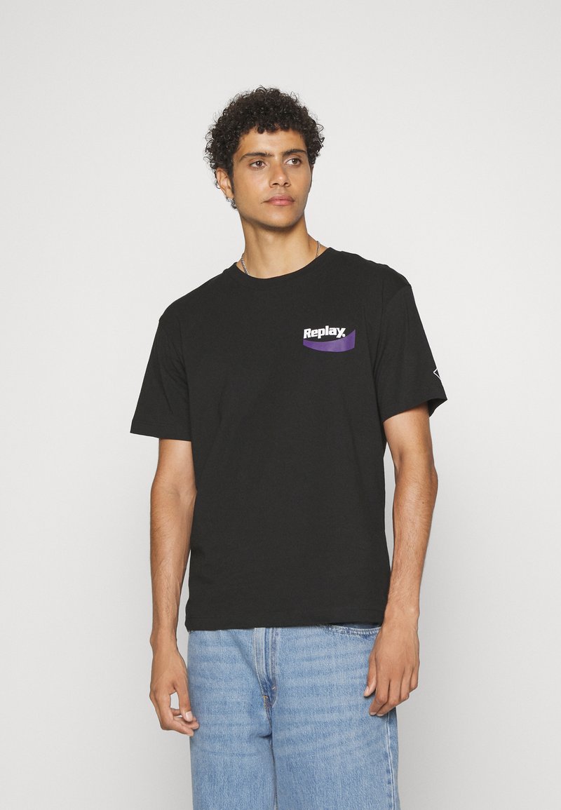 Replay T-Shirt print - black/schwarz - Zalando.de