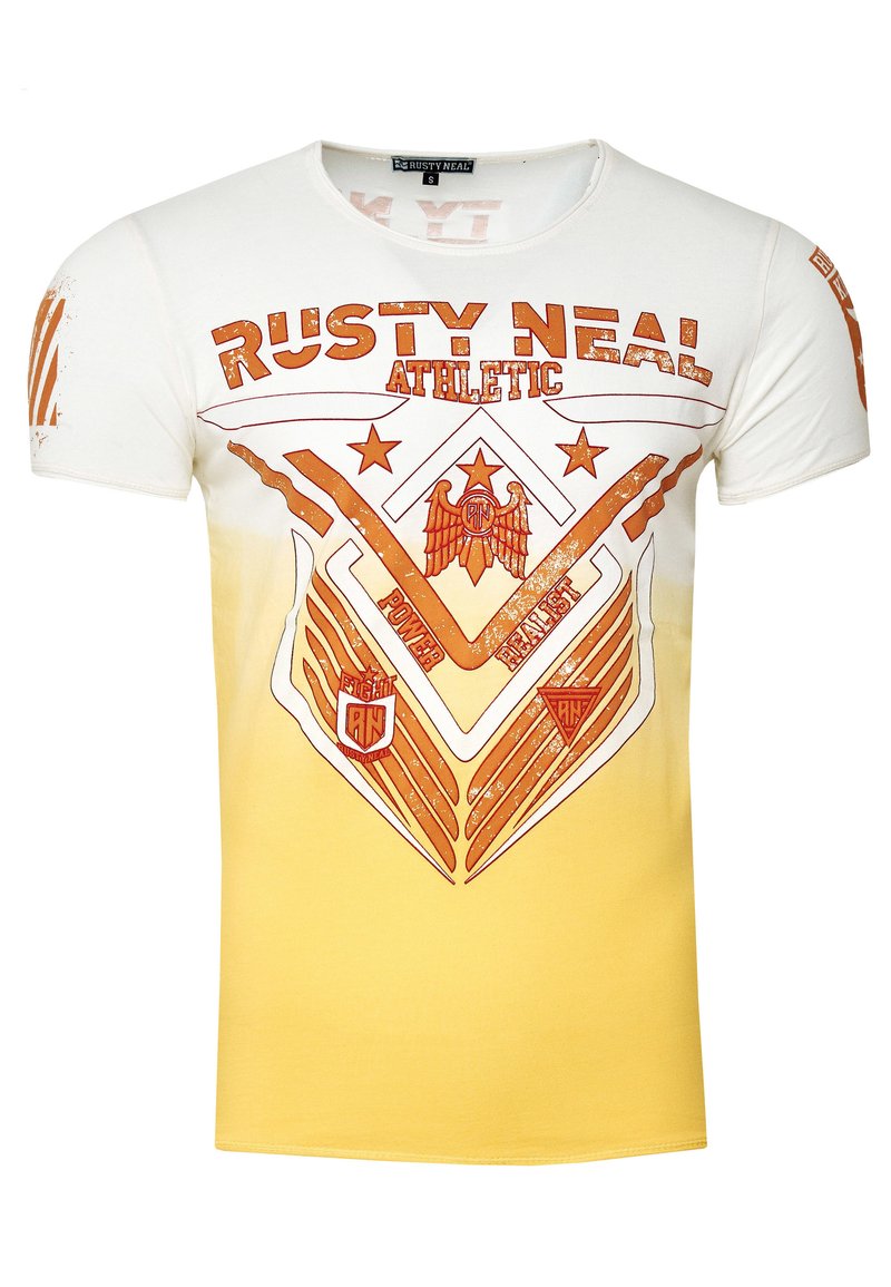 Rusty Neal MIT MODERNEM - T-Shirt print - gelb - Zalando.de