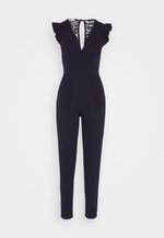 WAL G. RUFFLE WITH BACK INSERT - Jumpsuit - navy blue/dunkelblau ...