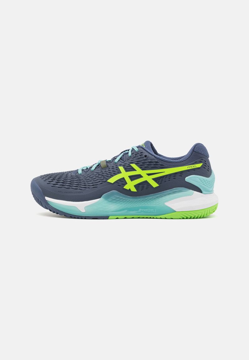 ASICS GEL-RESOLUTION 9 - Padel shoes - thunder blue/electric lime/blue ...