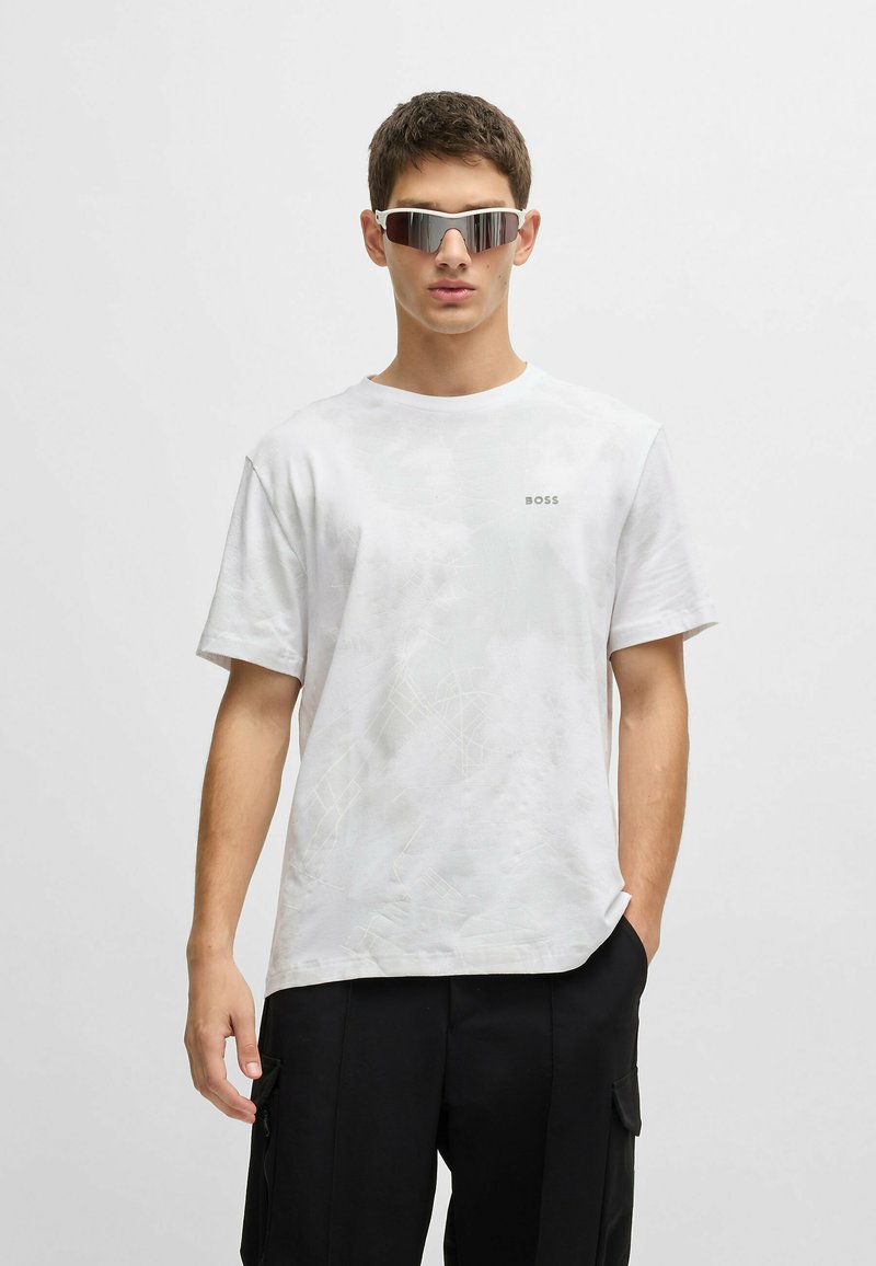 BOSS Print T-shirt - white - Zalando.co.uk