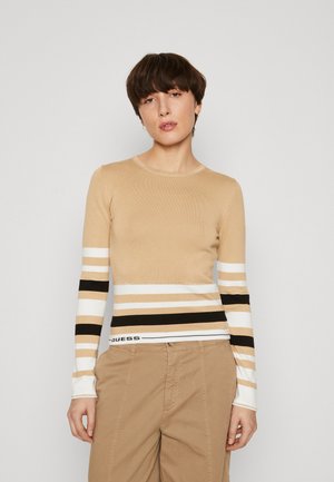 Guess LS RN DIANE TRIANGLE LOGO SWTR - Trui - jet black/zwart - Zalando.nl