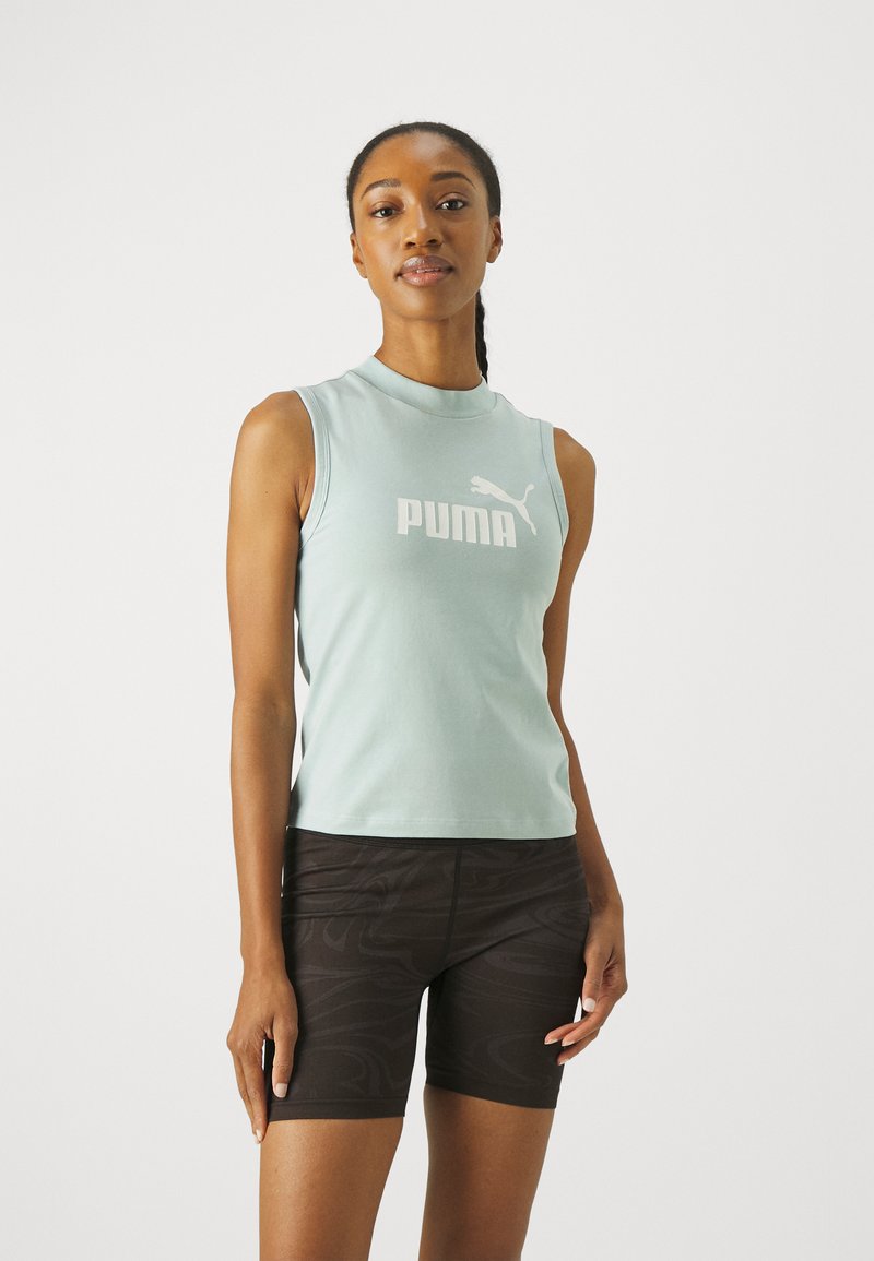 Puma SLIM LOGO TANK - Top - turquoise surf/light blue - Zalando.de