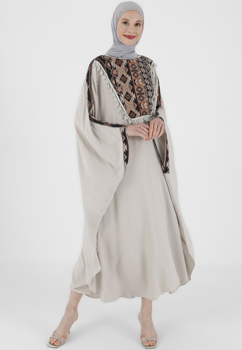 Modanisa CREW NECK ABAYA REFKA - Maxi dress - light brown/beige ...