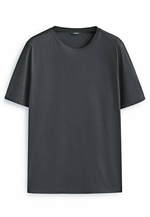 Massimo Dutti SHORT SLEEVE - Basic T-shirt - black - Zalando.co.uk