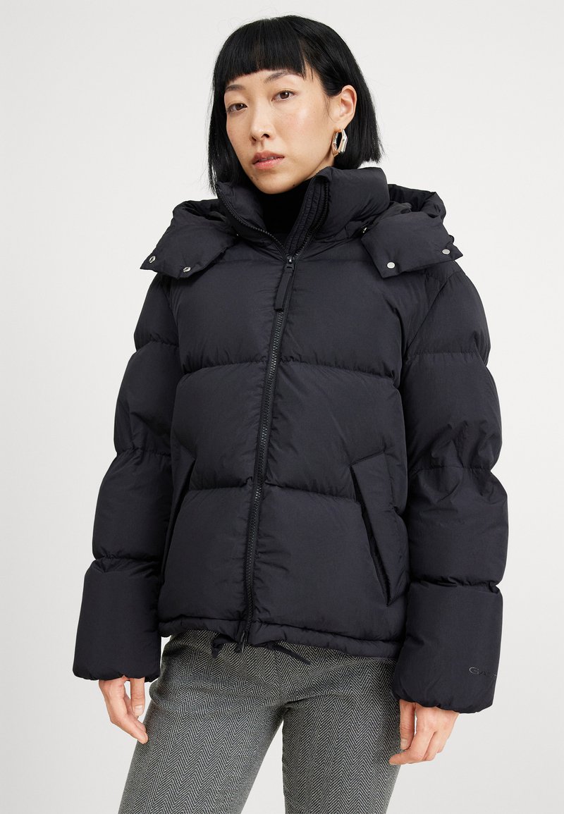 GANT SHORT JACKET - Dunjacka - ebony black/svart - Zalando.se