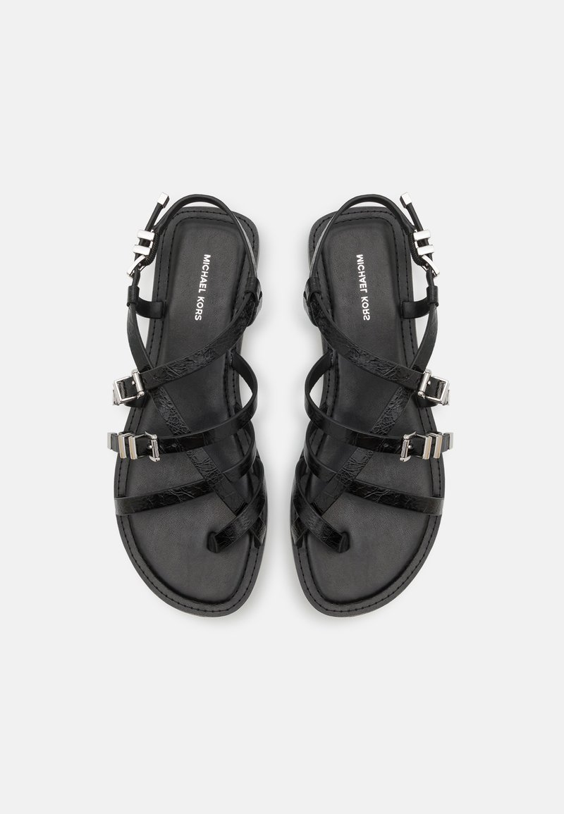 MICHAEL Michael Kors DARRINGTON FLAT - T-bar sandals - black - Zalando.ie