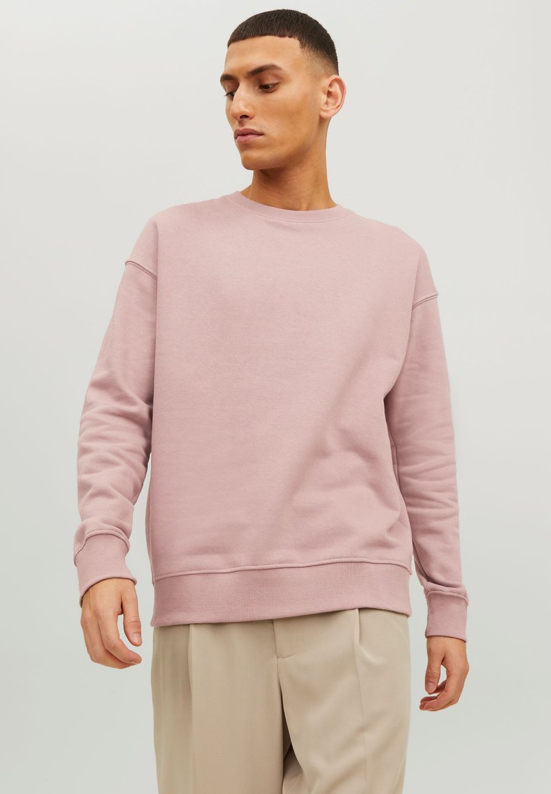 Jack & Jones JJESTAR BASIC CREW NECK - Sweatshirt - deauville mauve ...