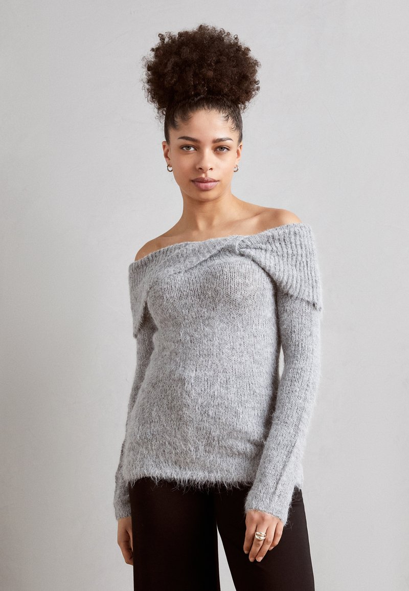Anna Field Strickpullover - mottled grey/grau-meliert - Zalando.ch