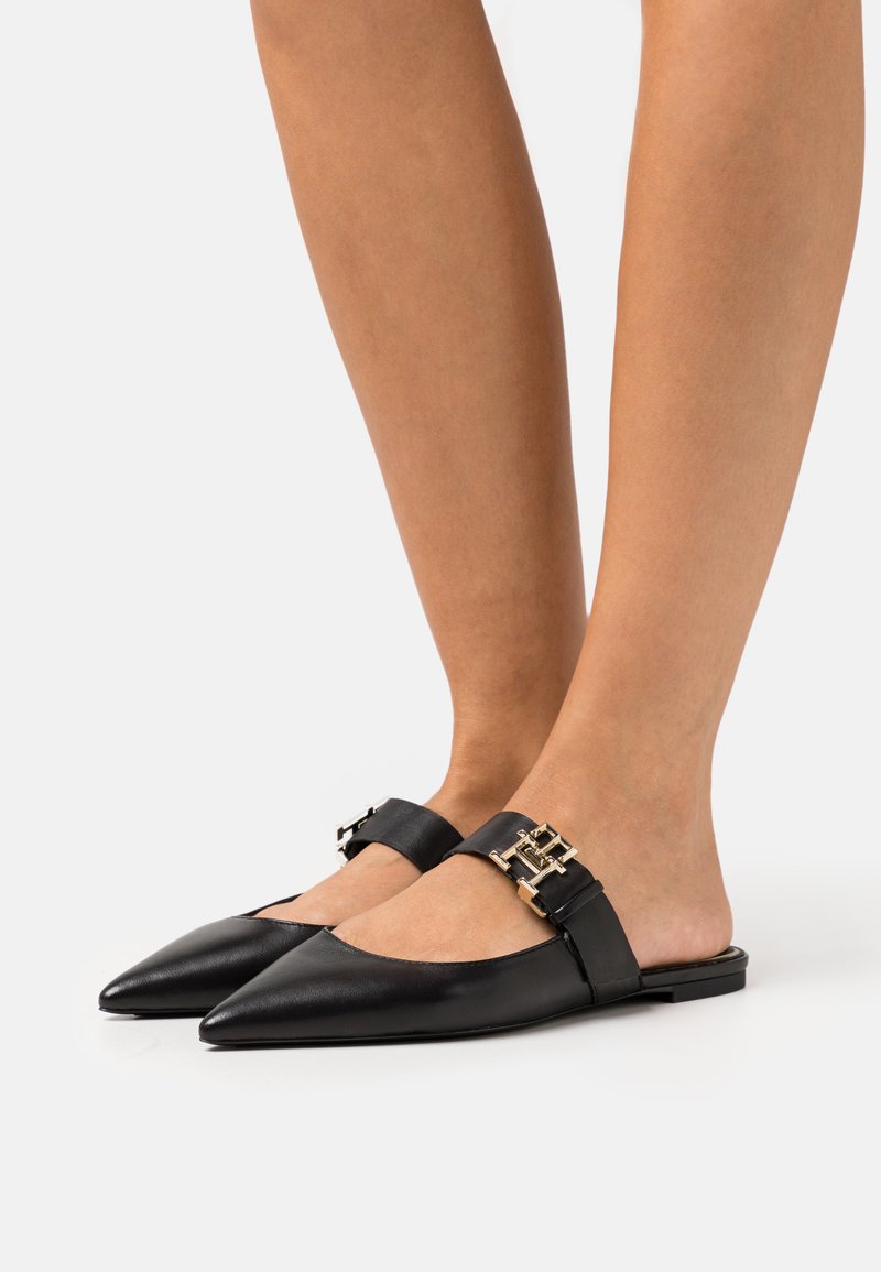 Tommy Hilfiger POINTY FEMININE MULE - Papuci - black/negru - Zalando.ro