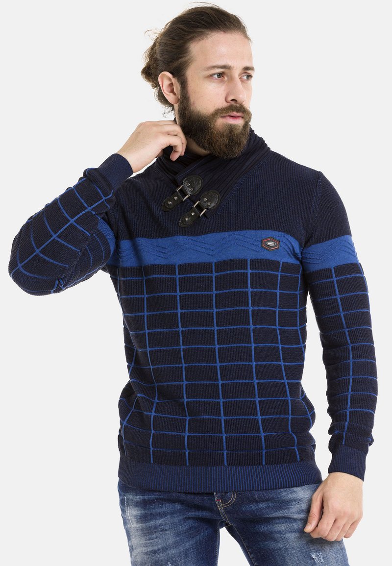 Cipo & Baxx Strickpullover - navyblue/dunkelblau - Zalando.de