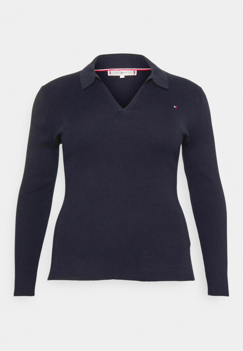 Tommy Hilfiger Curve Long Sleeved Top Desert Sky Dark Blue Zalando De