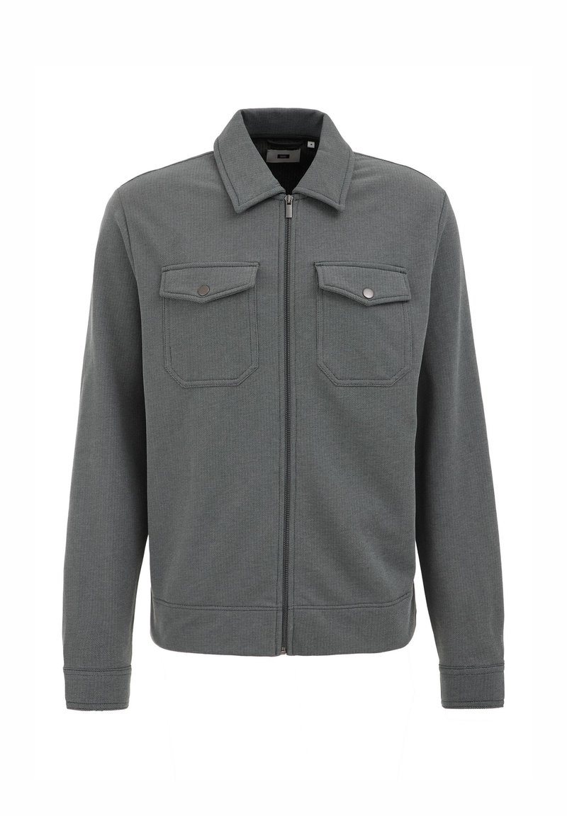 WE Fashion Tröja med dragkedja - green/grå - Zalando.se