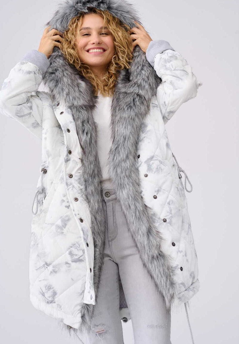 blue shadow Wintermantel - white/white denim - Zalando