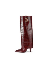 Kurt Geiger London FOLD OVER TALL - Stivali alti - wine/rosso scuro ...