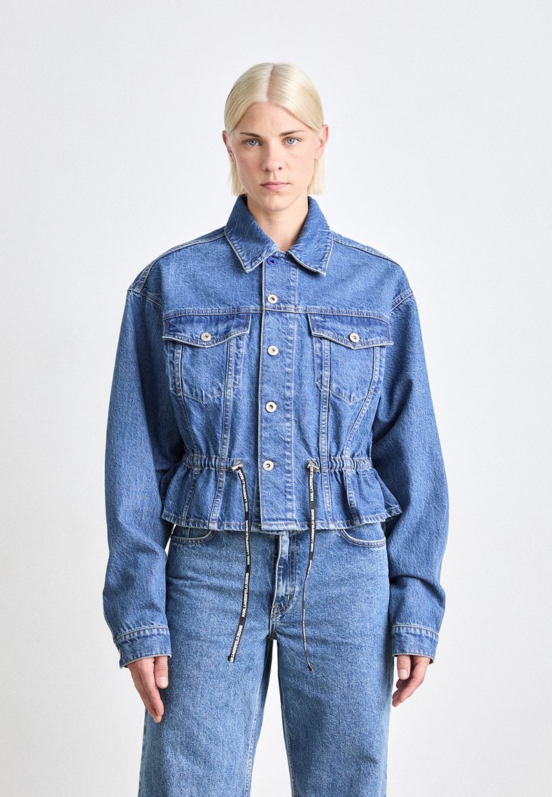 Karl Lagerfeld Jeans TIED JACKET - Jeansjakke - light blue stone/blå ...