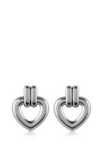 EDBLAD BEVERLY HEART STUDS - Ohrringe - steel/silberfarben - Zalando.at