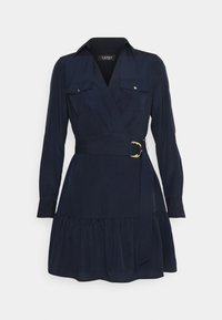 Lauren Ralph Lauren Petite MAGOMYR-LONG SLEEVE-DAY DRESS - Blusenkleid - lauren navy/blau ...