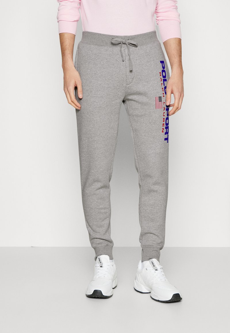 Polo Sport Ralph Lauren PANT - Tracksuit bottoms - andover heather/red ...