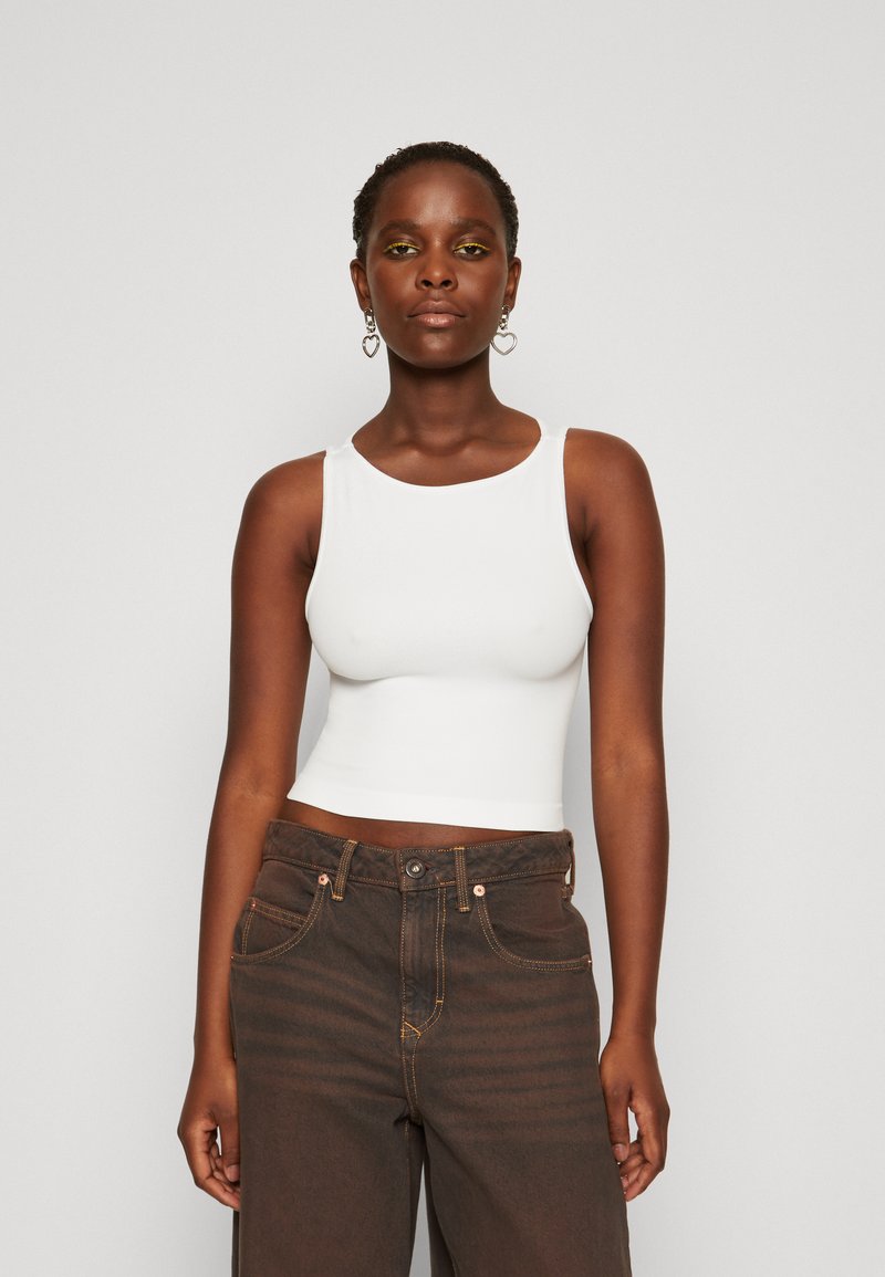 BDG Urban Outfitters SLASH NECK TANK - Top - white/weiß - Zalando.de