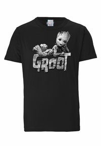 LOGOSHIRT MARVEL - GROOT - T-Shirt print - schwarz - Zalando