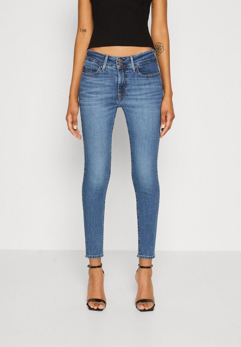 Levi's® 711™ DOUBLE BUTTON - Jeans Skinny Fit - medium indigo/blue denim - Zalando.at