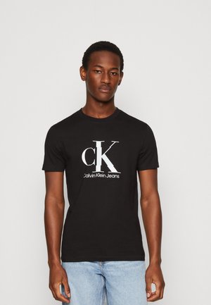 Calvin Klein Jeans MONOLOGO TEE UNISEX - T-Shirt print - black/schwarz - Zalando.at