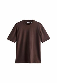 Next RELAX FIT HEAVYWEIGHT - T-Shirt basic - chocolate brown ...