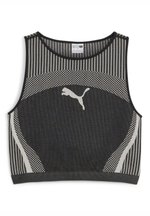 Puma DARE TO CROP - Top - puma black/schwarz - Zalando.de