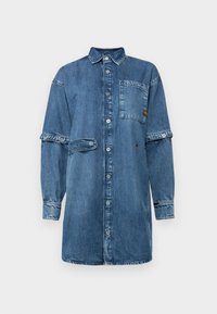 G-STAR MODULAR SHIRT DRESS LONG SLEEVE - Robe en jean - faded everglade ...