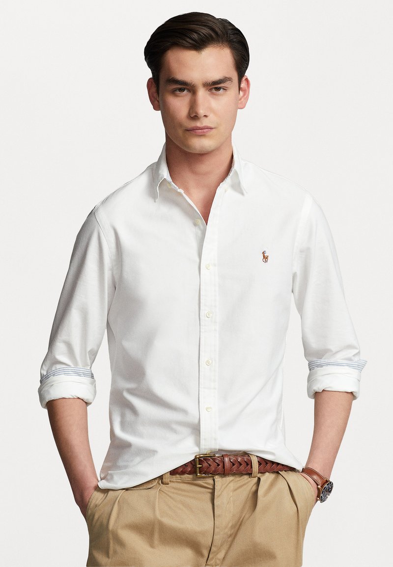 Polo Ralph Lauren SLIM FIT OXFORD SHIRT - Krekls - white/balts - Zalando.lv