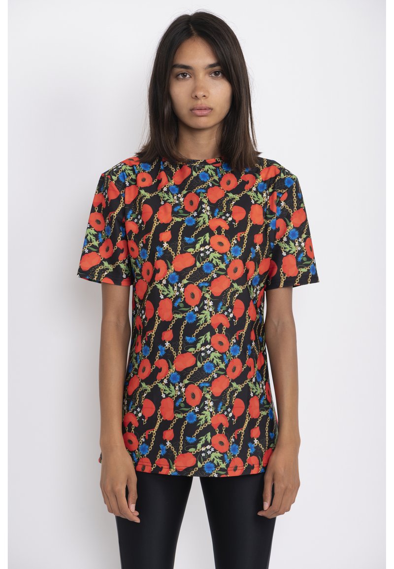 Flavia Valentini T-Shirt print - black/dunkelbraun - Zalando.de