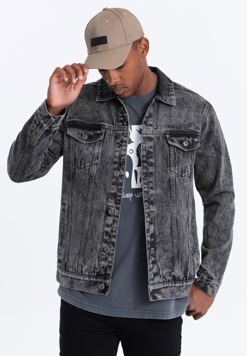 Ombre JADJ - Jeansjacke - dark grey/dunkelgrau - Zalando.de