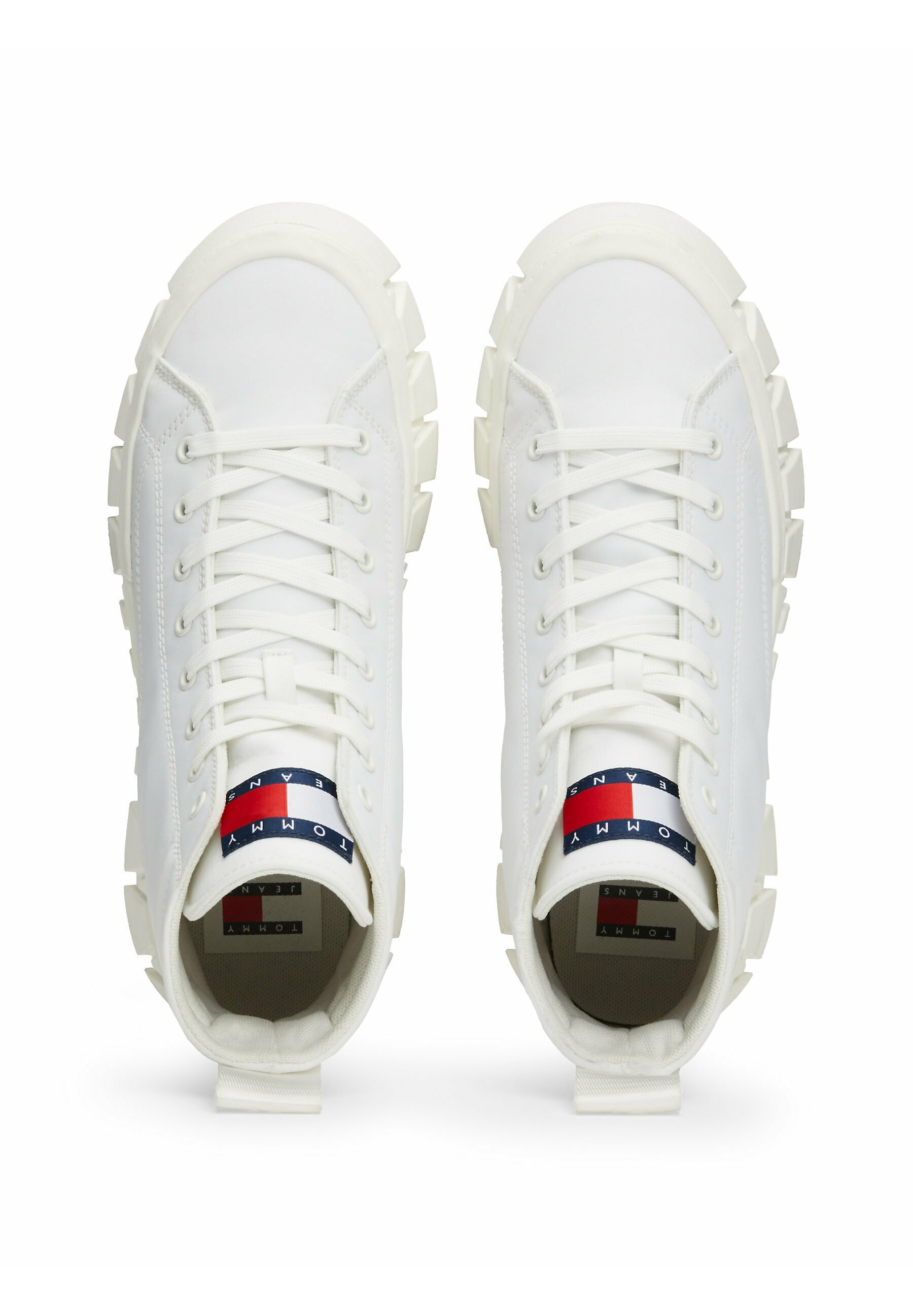 Tommy Jeans CHUNKY CLEAT MID High top trainers ecru white Zalando