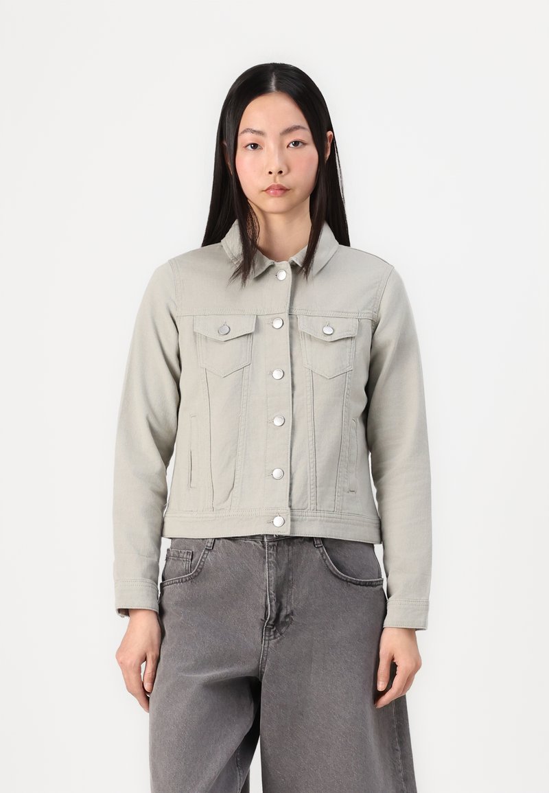 ONLY ONLTIA COLORED JACKET - Jeansjacke - wrought iron/hellgrau ...