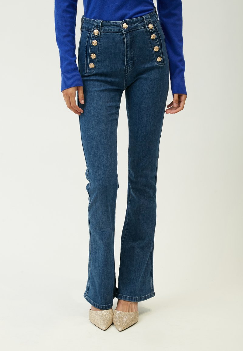 INFLUENCER Jeans Bootcut - blue denim/blå - Zalando.dk