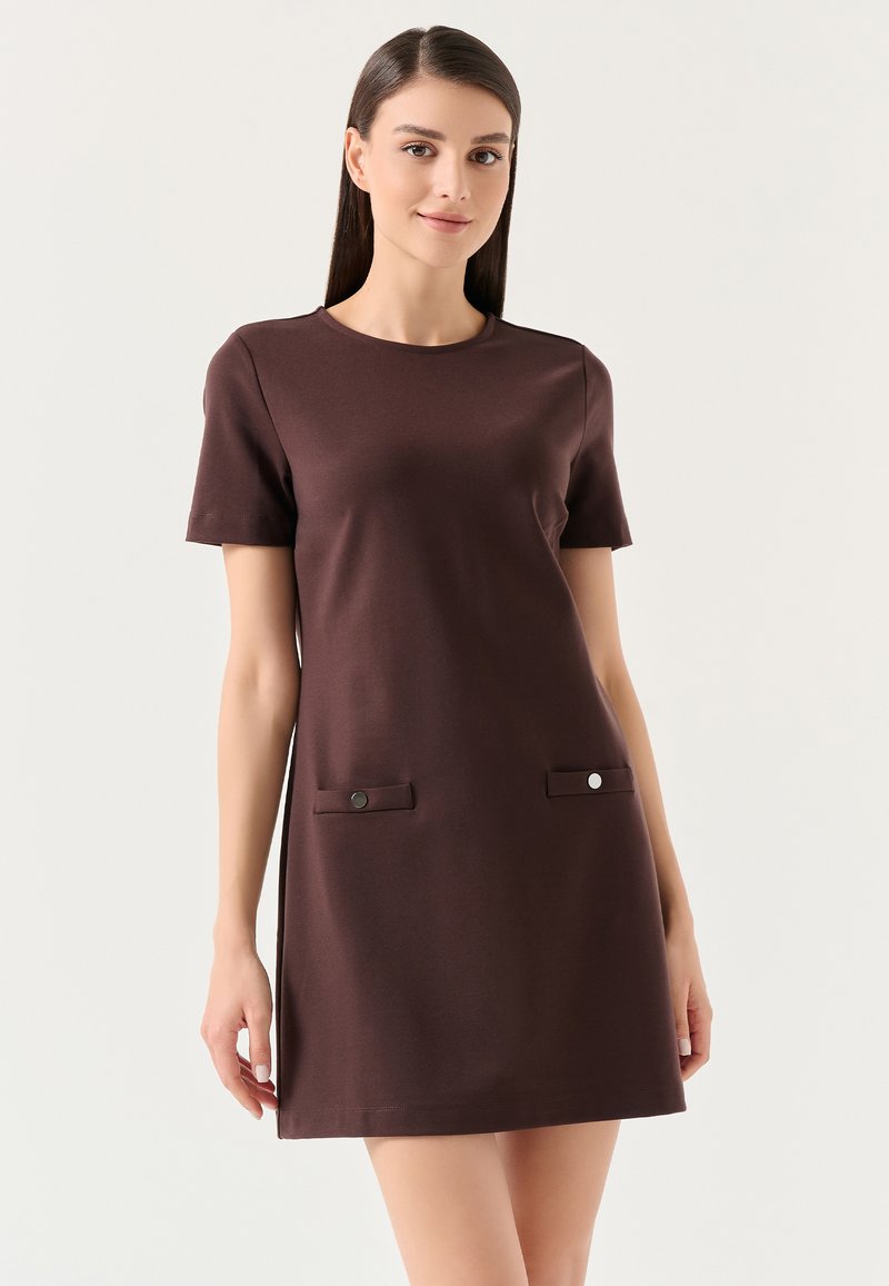 Jimmy Key Jersey dress - dark brown - Zalando.de