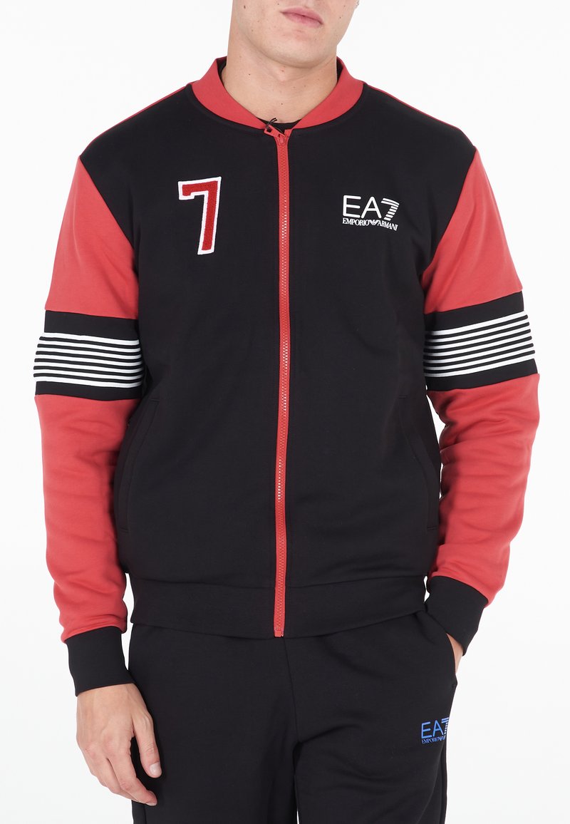 EA7 Emporio Armani CORE IDENTITY - Felpa con zip - black/nero - Zalando.it
