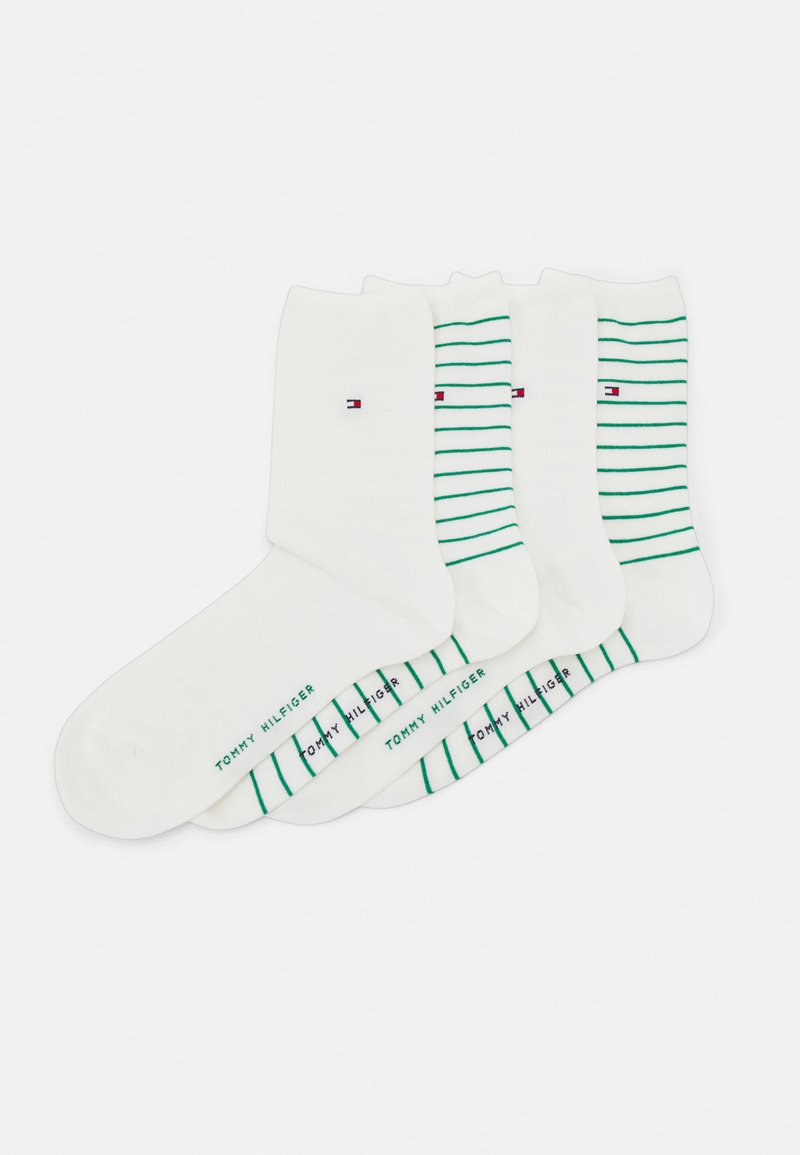 Tommy Hilfiger WOMEN SOCK SMALL STRIPE 4 PACK - Socks - marshmallow ...
