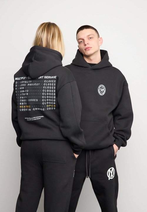 Multiply Apparel OVERSIZE SUSPICIOUS - Hoodie - black soda washed ...