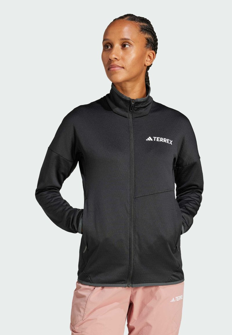 adidas Sportswear Fleece jacket - black - Zalando.ie