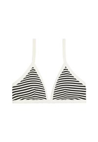 OYSHO STRIPE TRIANGLE WITH TRIM - Haut de bikini - black/noir - ZALANDO.FR