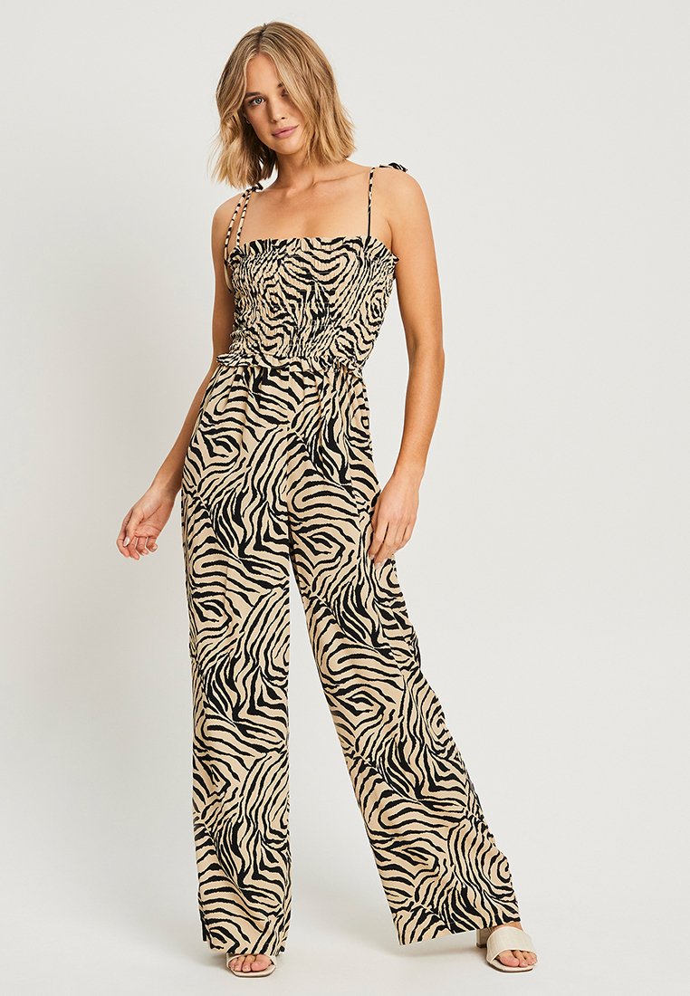 CALLI JENNI - Tuta jumpsuit - beige tiger/color carne - Zalando.it