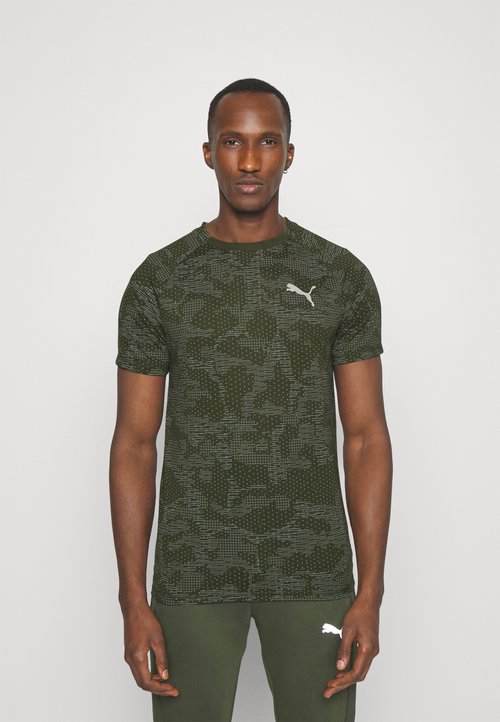 Puma TRAIN SEAMLESS TEE - Sport T-shirt - myrtle/grün - Zalando.ch