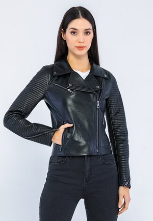 Be Edgy BEMIRJA - Leren jas - black/zwart - Zalando.nl